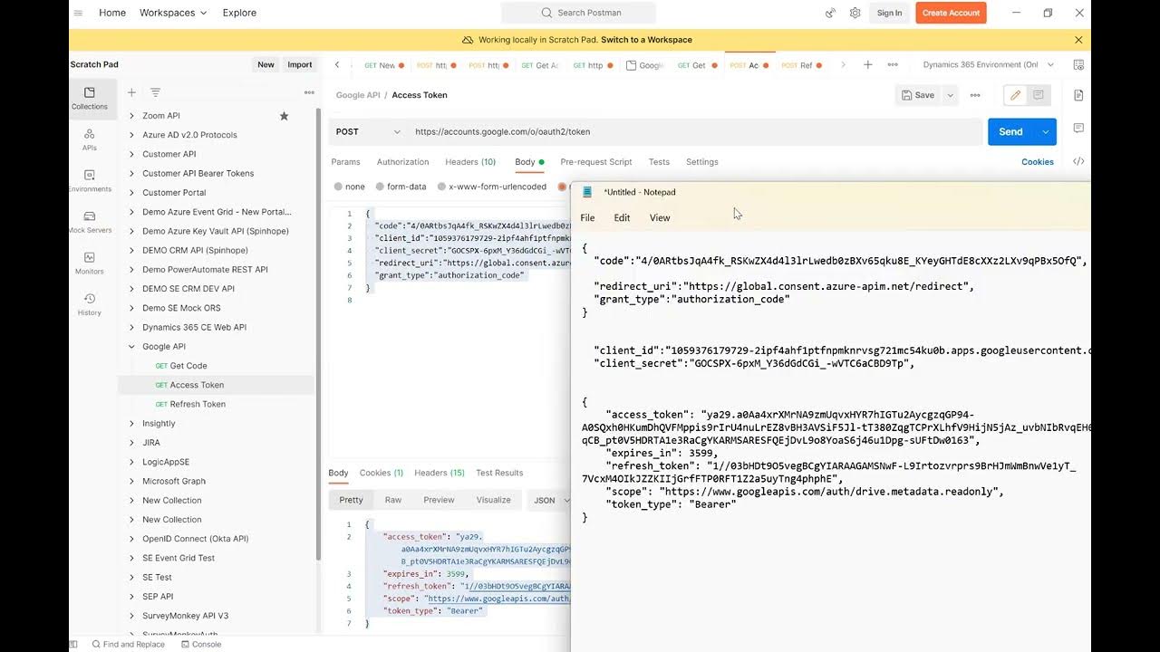 Power Automate - Part 2/3 - Google API OAuth 2.0 - Obtain Access & Refresh Tokens - YouTube