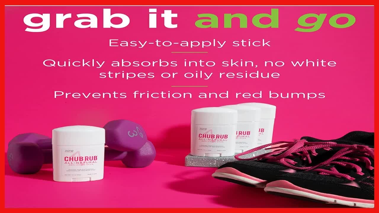 Zone Naturals Chub Rub All Natural Anti Chafing Stick, 1.5 Ounce - YouTube