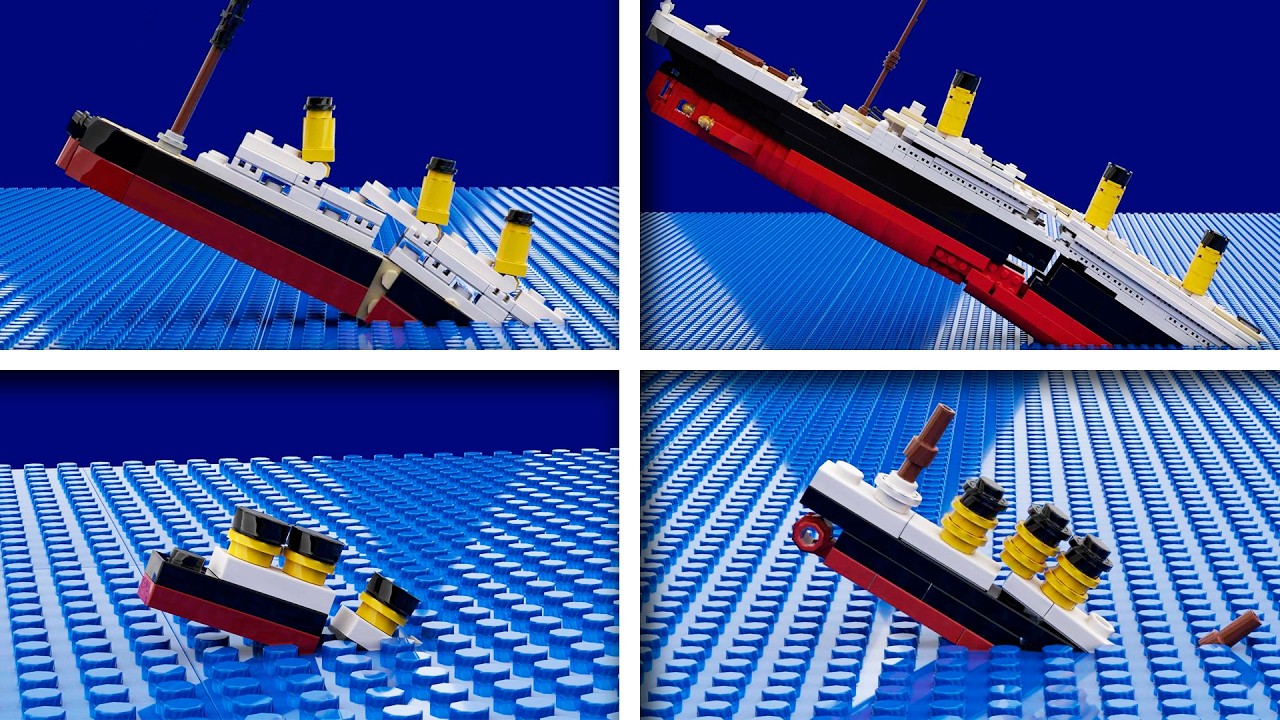 LEGO Titanic Sinking in Different Scales - YouTube