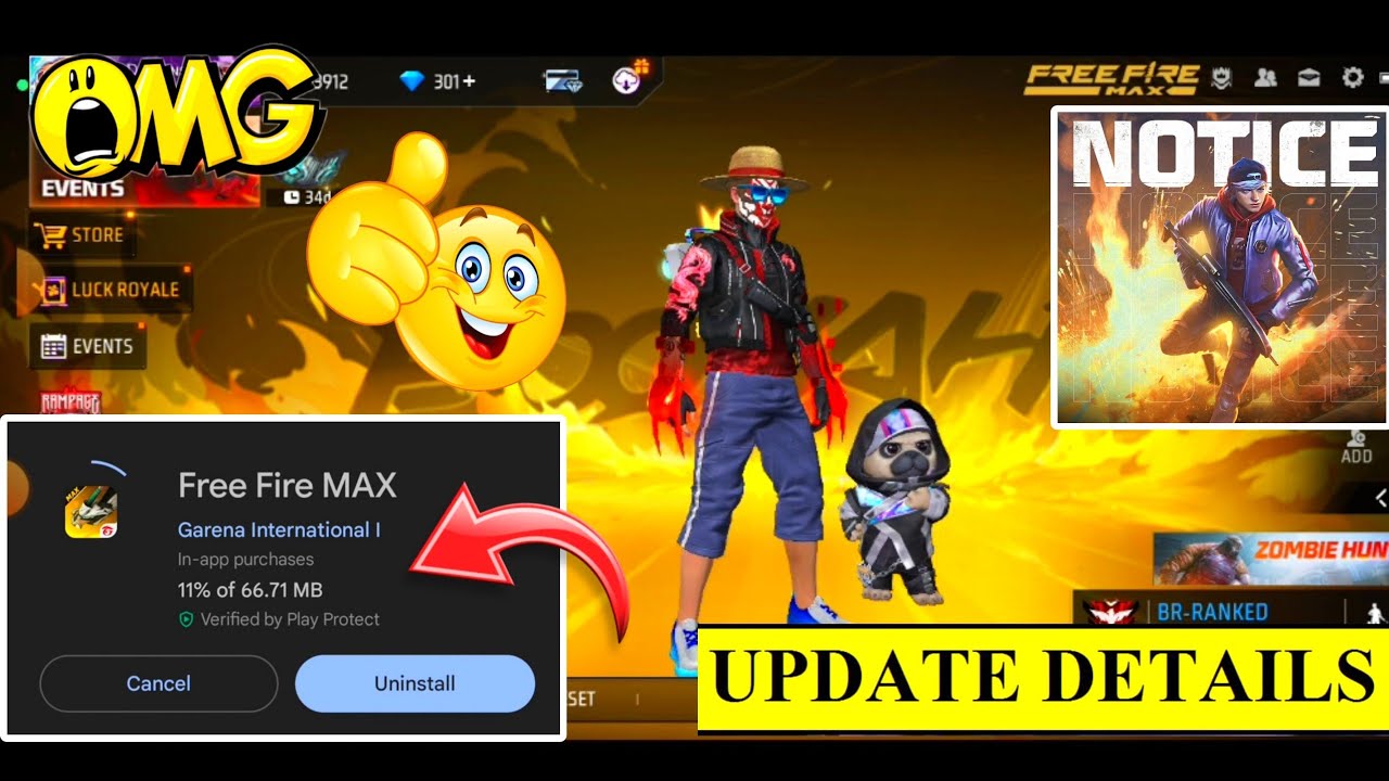 Urgent Update free fire max today| 66 mb update free fire |ff new ...