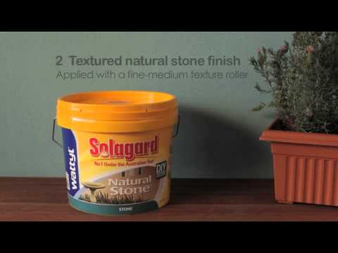 Wattyl Solagard DIY Texture Natural Stone How To Video - YouTube