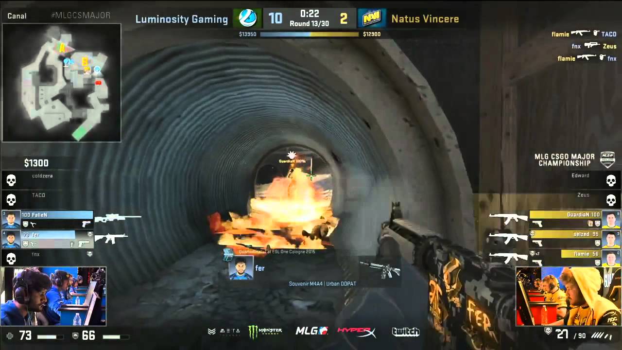 FalleN AWP 1v2 clutch - Luminosity vs Natus Vincere MLG CS:GO Major ...