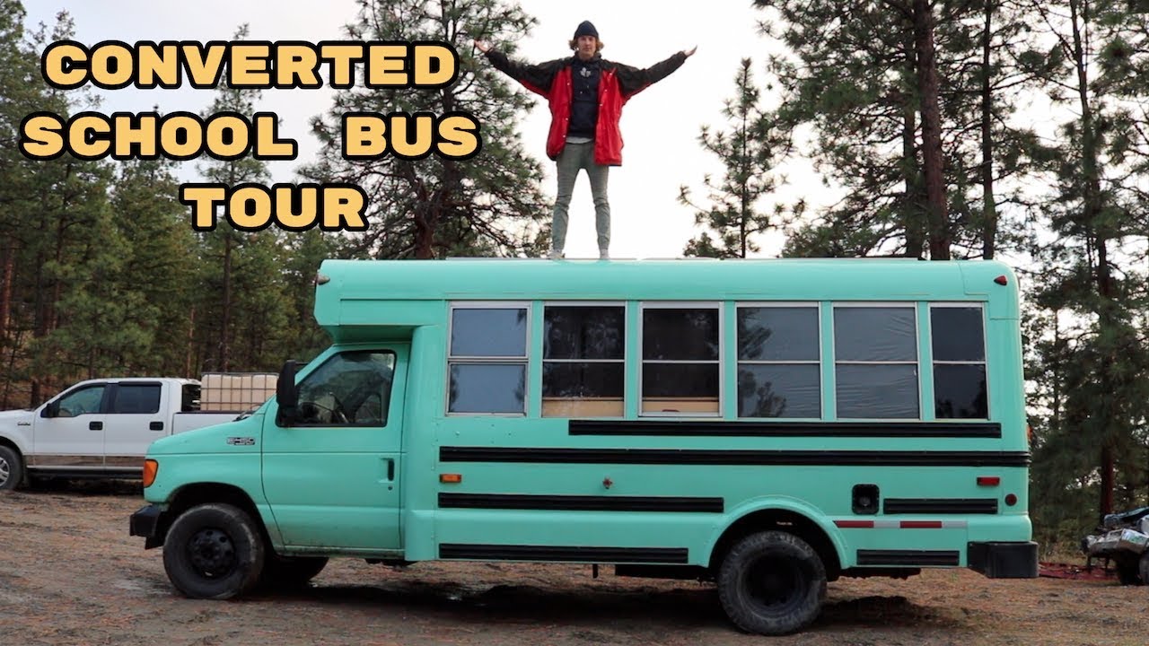 Converted School Bus Tour! - YouTube
