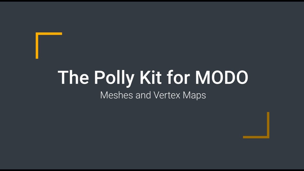 Polly Kit for MODO: Meshes and Vertex Maps - YouTube