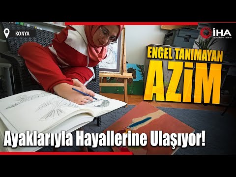 Kolları Olmayan Genç Kız Hedeflerine Ayaklarıyla Çizerek Ulaşıyor