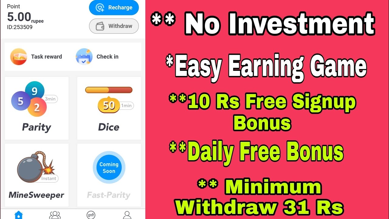 Best Earning App / Best Earning Game/ Money Earning App / No Investment ...