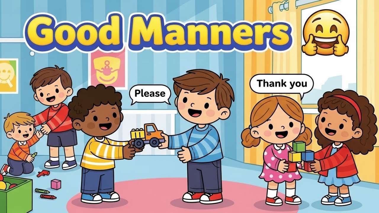 Good Manners 😊 | Fun Learning Manners & Etiquette Song for Kids | Happy ...