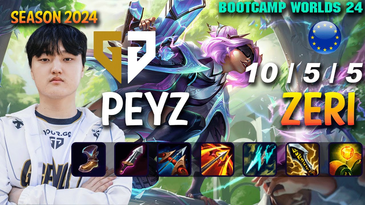 GEN Peyz ZERI vs EZREAL ADC - Patch 14.20 EUW Ranked WORLDS 2024 ...