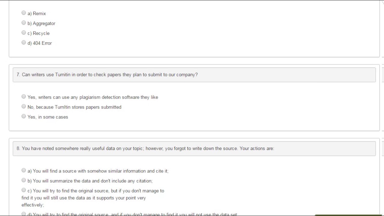 Solve 10-question Writerbay Plagiarism Test and win 20 USD via Paypal ...