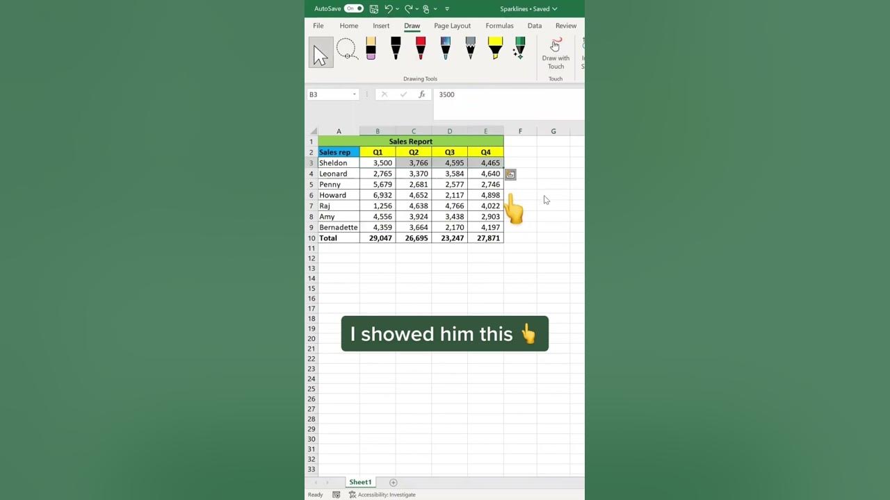 Sparklines In Excel excel howto spreadsheets shorts YouTube sparklines-in-excel-excel-howto-spreadsheets-shorts-youtube