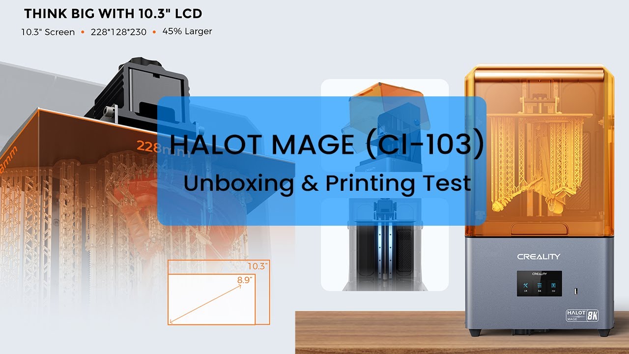 Creality Resin 3D Printer Halot-Mage, 8K Resolution 10.3" Monochrome ...