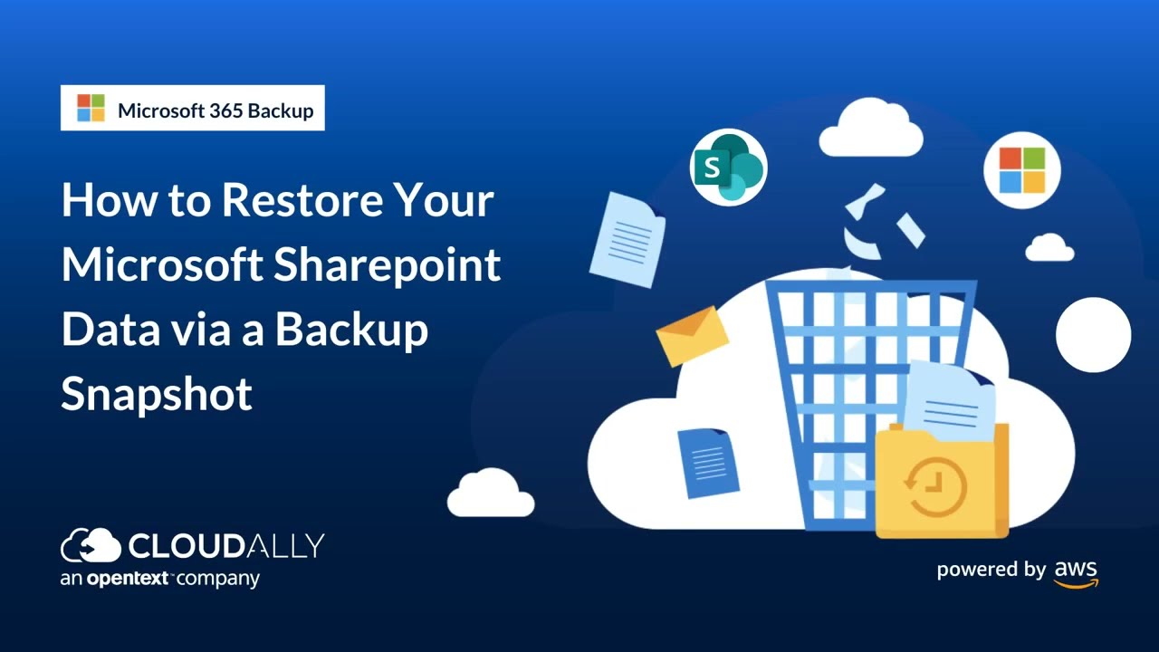 How to Restore MS 365 Sharepoint data viaa Snapshot - YouTube