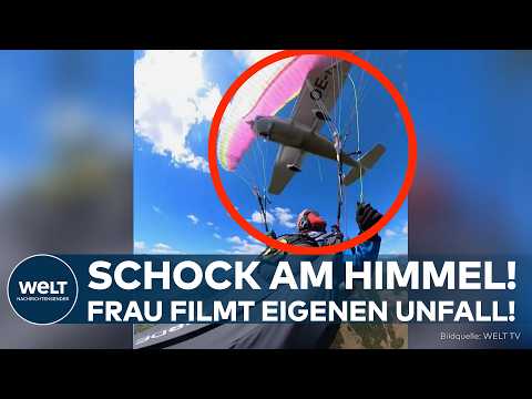 ÖSTERREICH: Schockierendes Video! Cessna zerfetzt Fallschirm –die Paragleiterin filmt alles mit!
