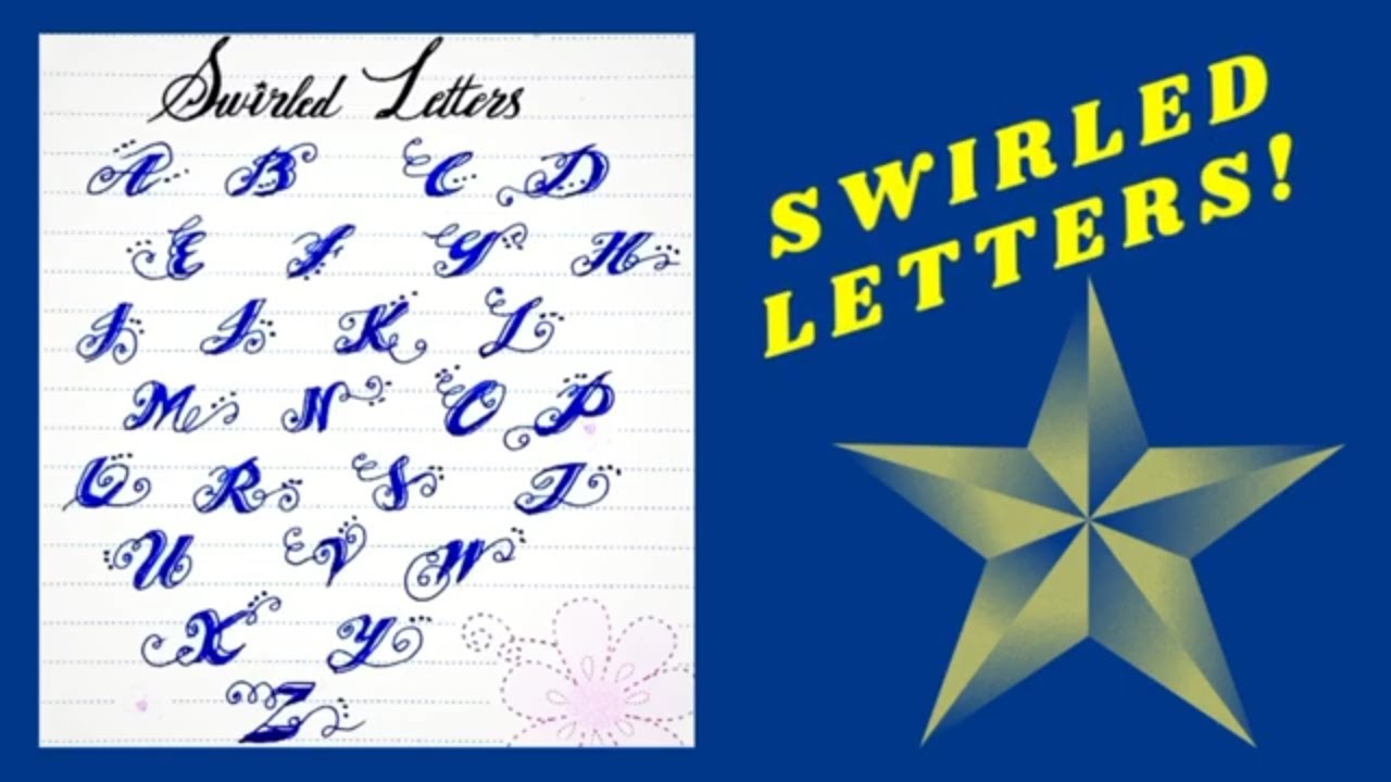 how to design your own swirled letters | learn stylish capital letters ...