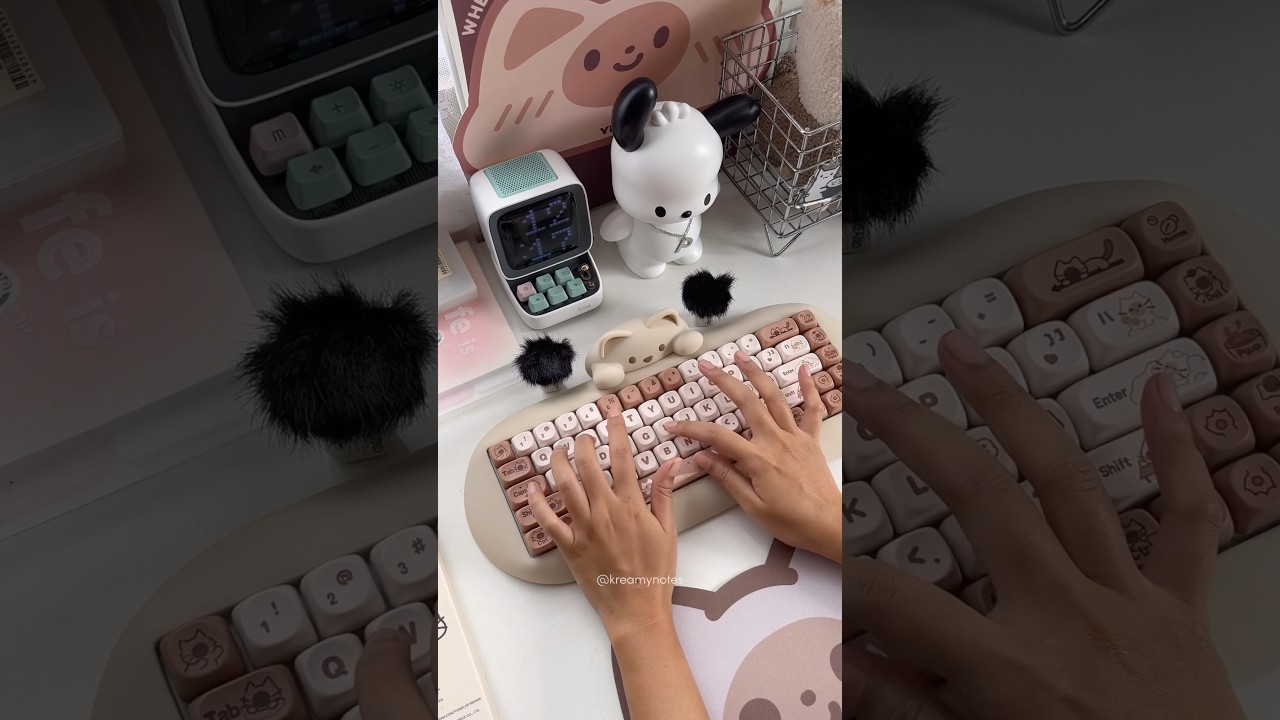 Cute cat keyboard🤎 - YouTube