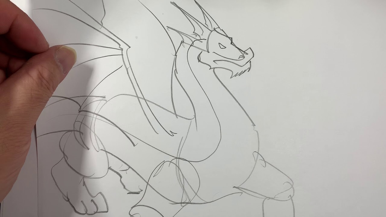 Drawing Dragons on land and air - YouTube