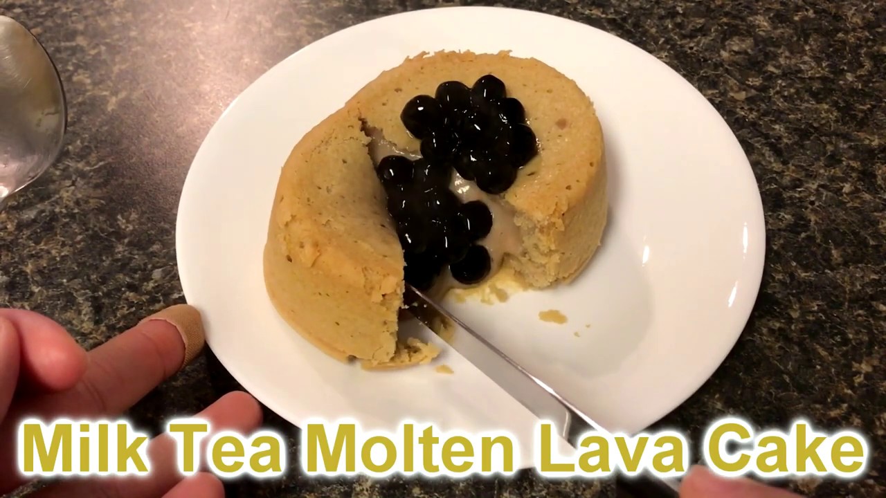 Milk Tea Molten Lava Cake - Recipe - YouTube