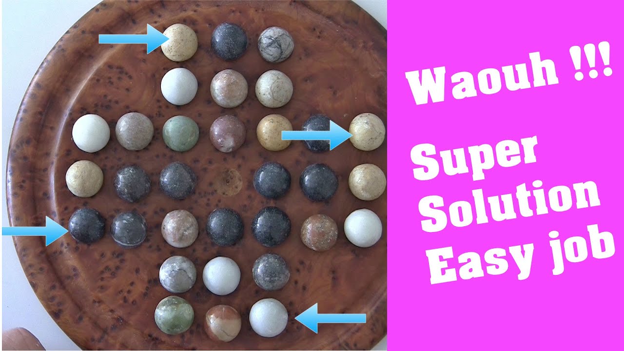 Résoudre le jeu du Solitaire (Explications) [Brainvita / Peg Solitaire] - YouTube