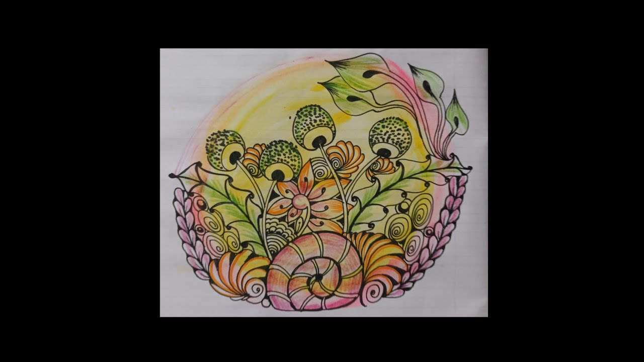 Easy zentangle | zentangle circle pattern step by step |zentangle for ...