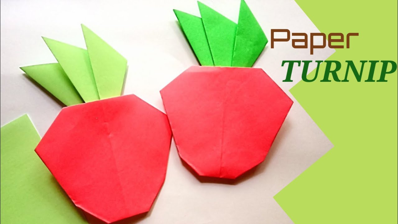 ORIGAMI TURNIP || Easy Tutorial || Paper Crafts - YouTube