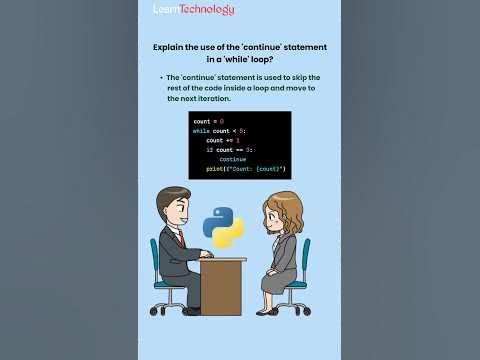 continue statement in Python while loop | Python interview question | # ...