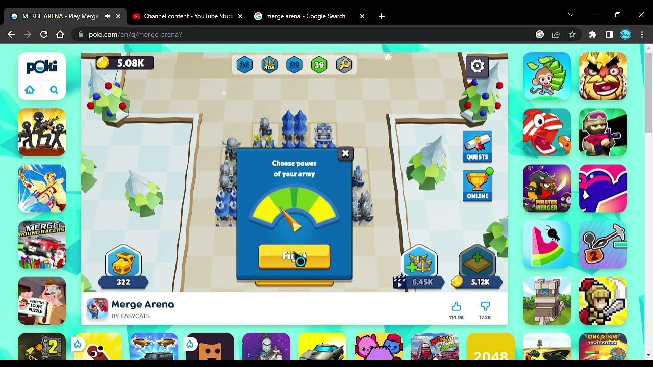 MERGE ARENA Game Play Merge Arena on Poki 2023 - YouTube