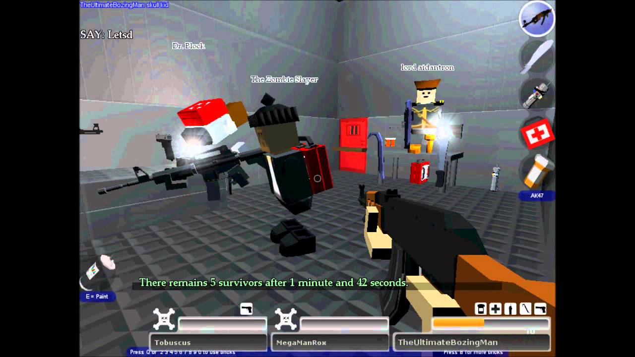 Blockland Zombie Gameplay 2 - YouTube