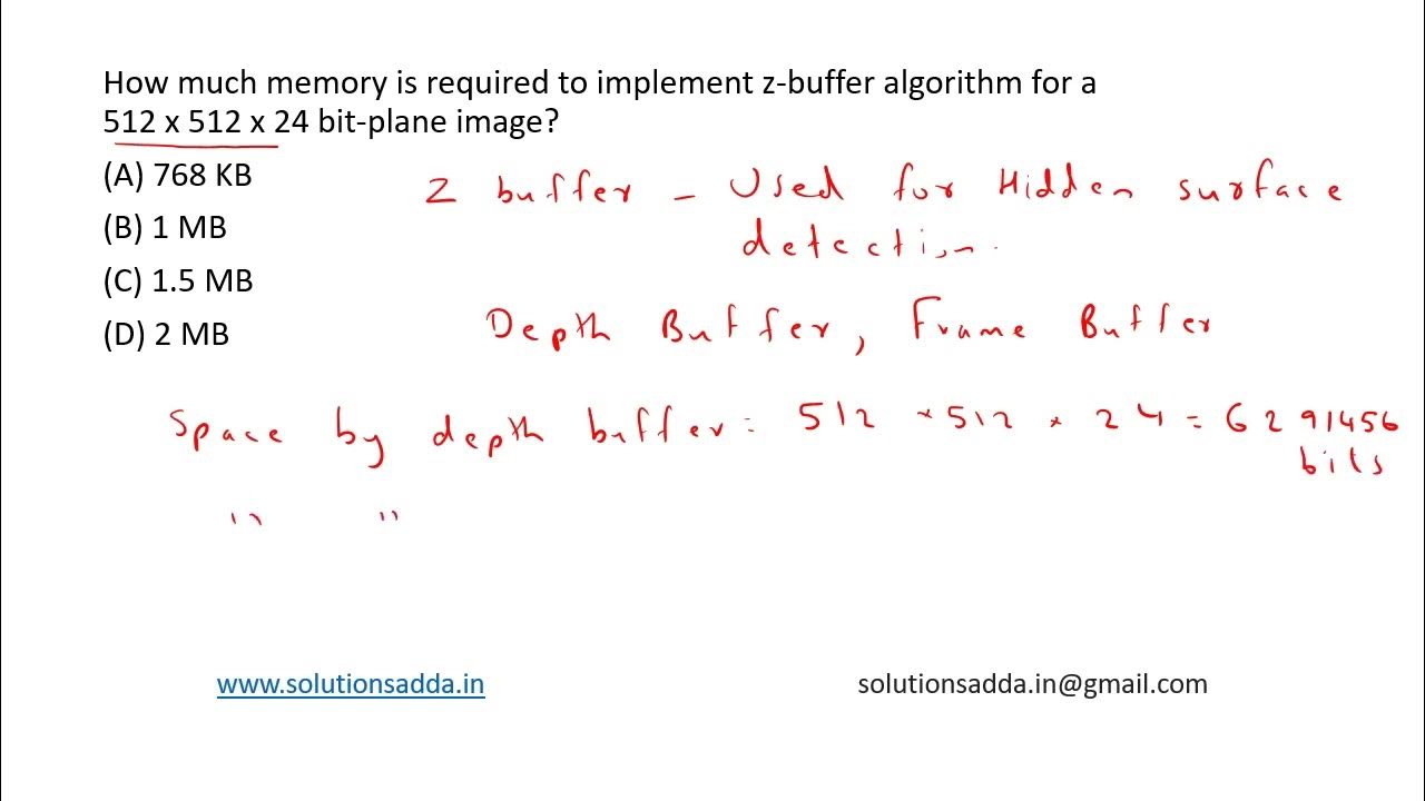 ISRO 2014 | IP | Z-BUFFER ALGORITHM | ISRO TEST SERIES | SOLUTIONS ADDA ...
