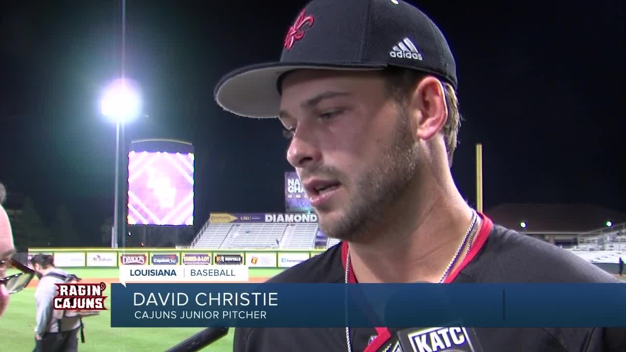 Stellar pitching from David Christie lifts UL over LSU - YouTube