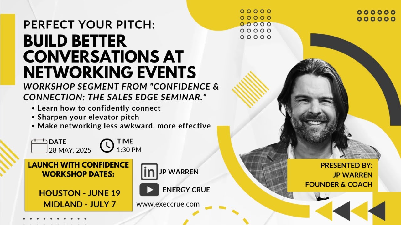 Perfect Your Pitch: Build Better Conversations at Networking Events ...