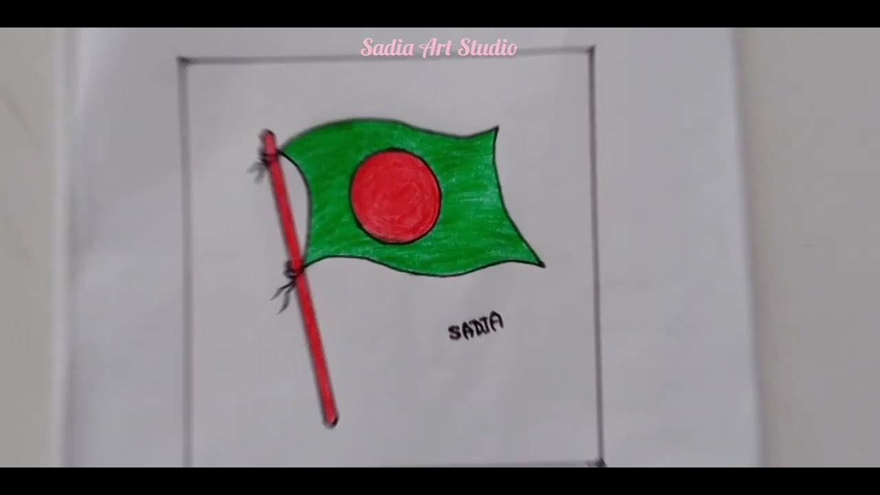 How to draw a national flag step by step/potaka/পতাকা আঁকা/ national ...