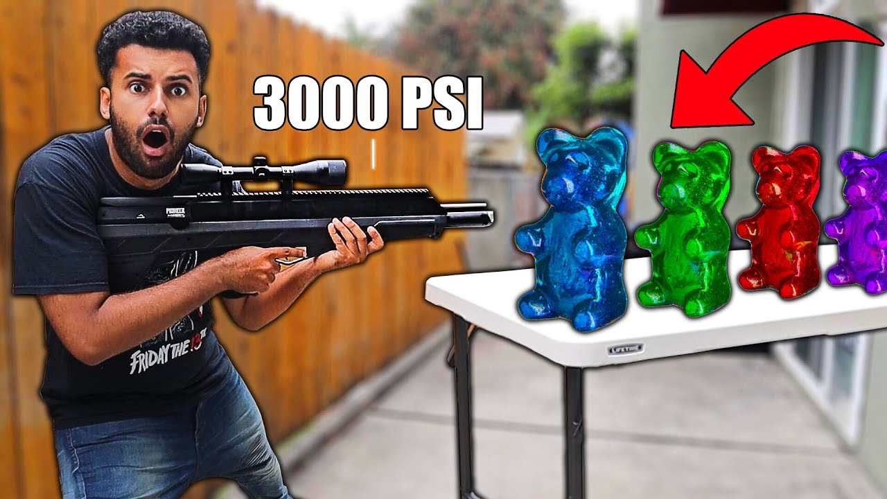 BLASTING SATISFYING Things With A 3000 PSI AIRBOW 2!!! *GIANT GUMMY ...