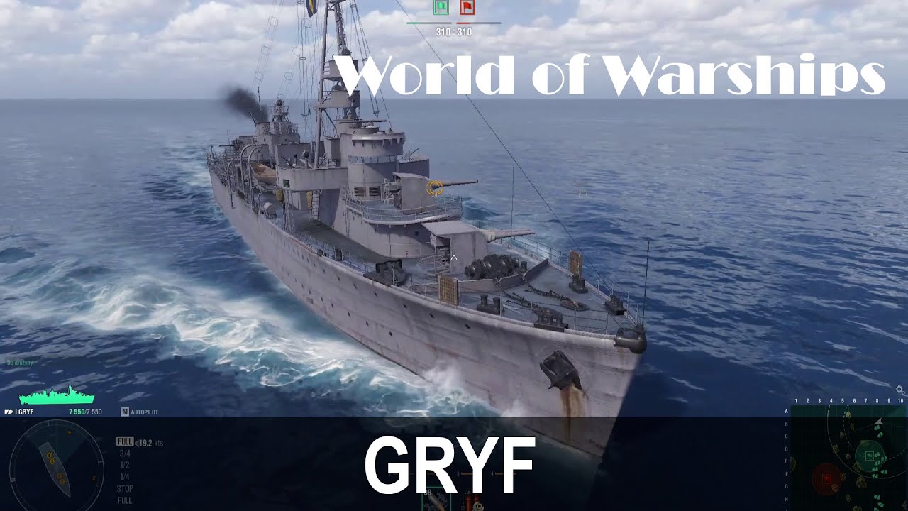 World of Warships another battle - ORP GRYF - YouTube
