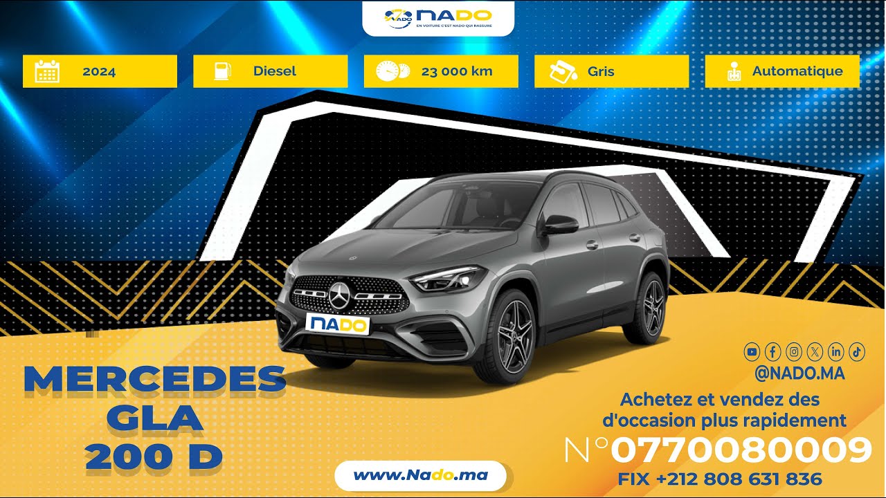 Mercedes-benz GLA 2024 🤩🚘 | 23 000 Km |Diesel | Automatique | NADO.MA ...
