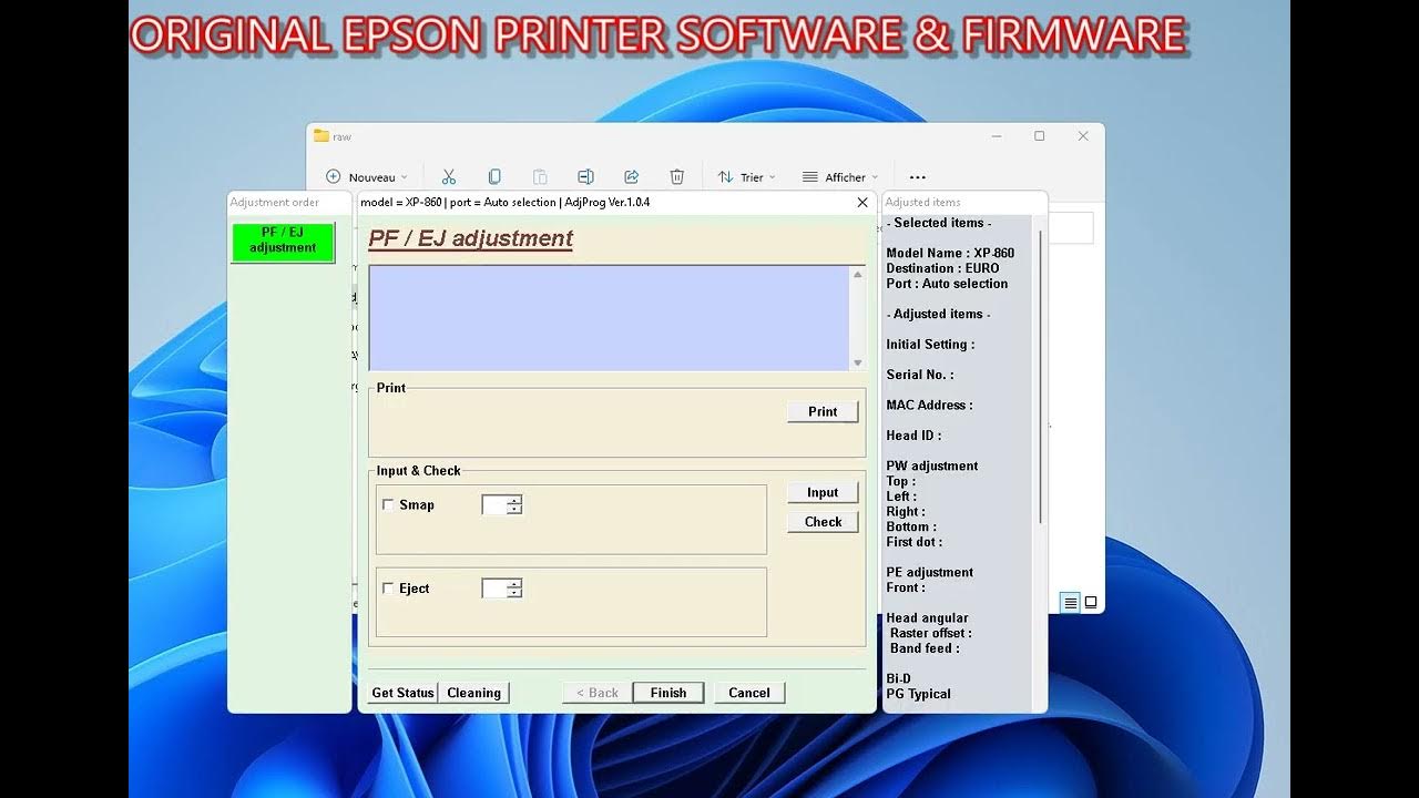 XP 520 XP 620 XP 625 XP 720 XP 760 XP 820 XP 860 EURO 1.0.4 ADJPROG ...