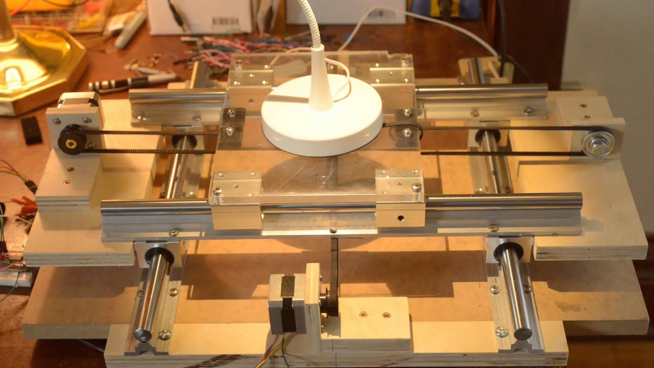 Motorized xy stage - YouTube