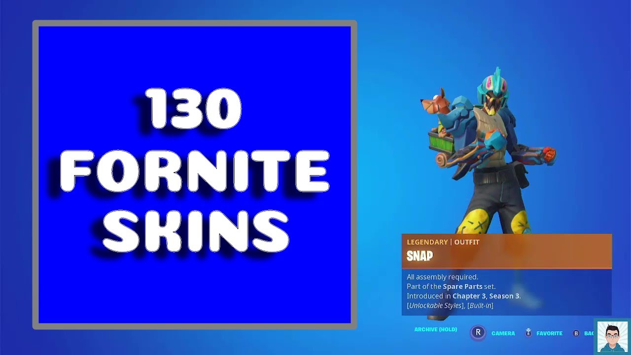 My 130 FORTNITE SKINS! - YouTube