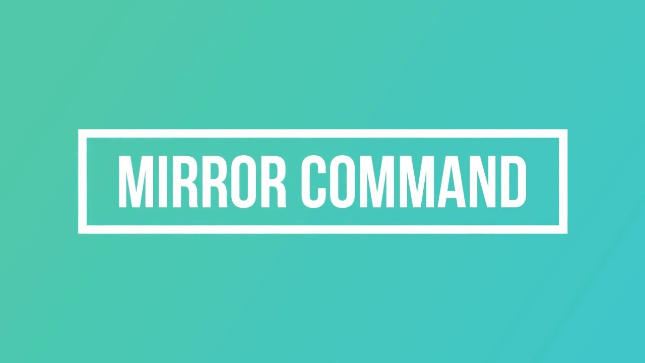 How to use AutoCAD Mirror Command - AutoCAD Commands - YouTube