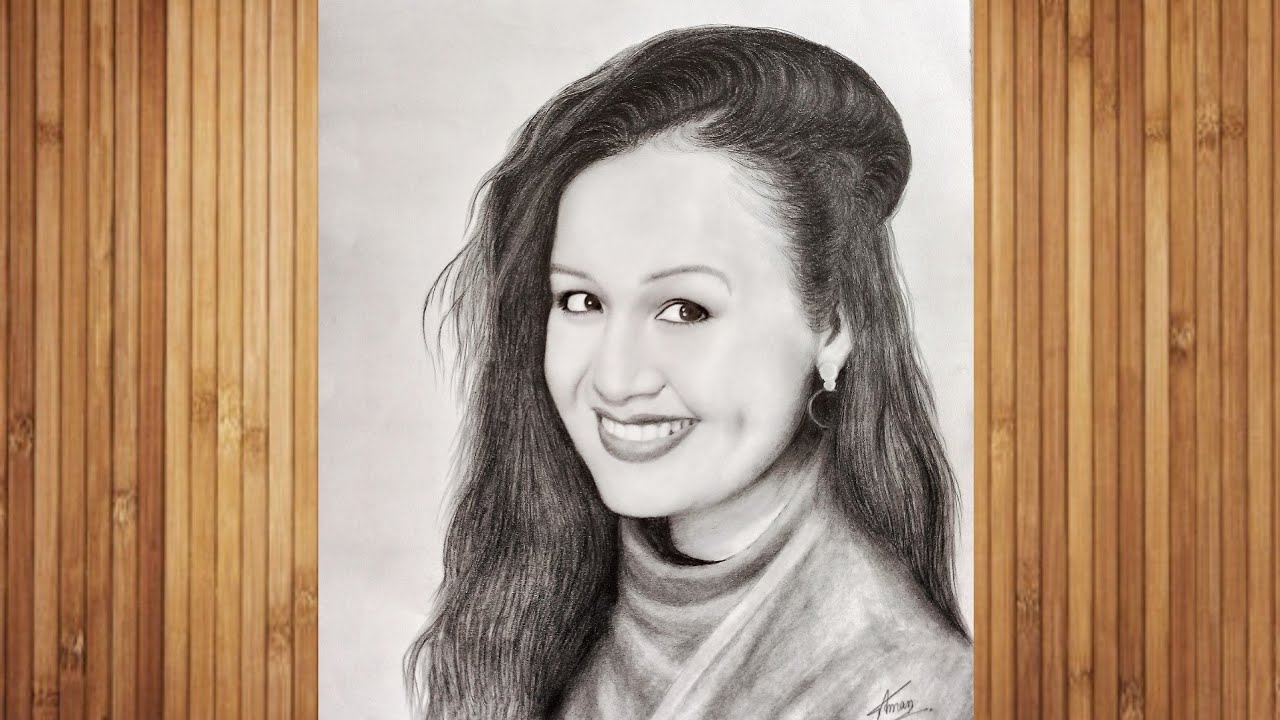 Neha Kakkar Drawing_ Sading step by step.. - YouTube