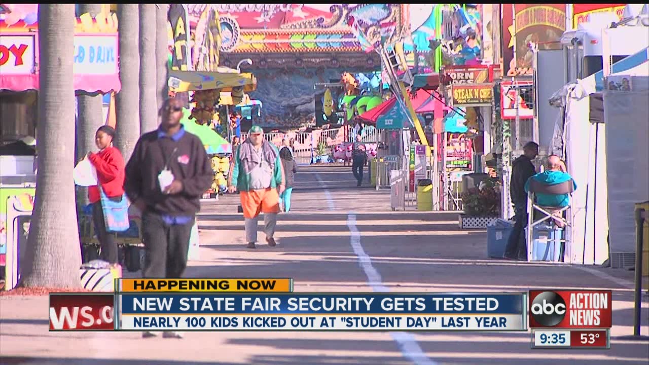 New Florida State Fair security is tested on Student Day - YouTube