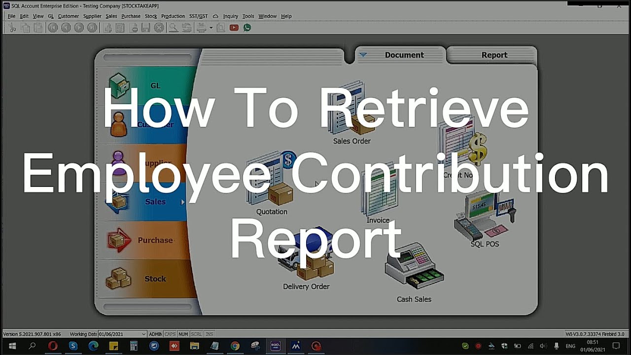 How To Retrieve Employee Contribution Report 如何获得员工贡款报告 | SQL Payroll ...