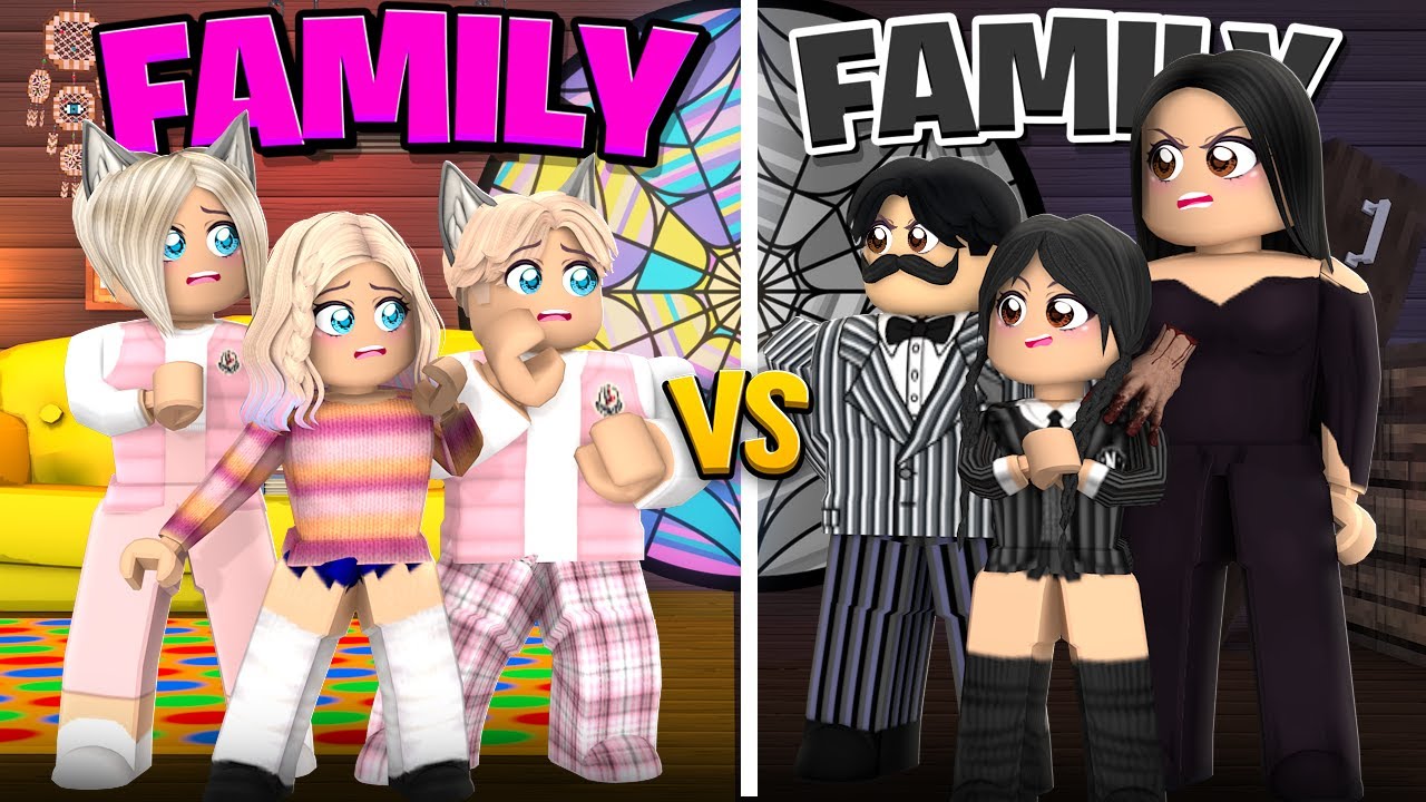 WEDNESDAY FAMILY VS ENID FAMILY IN ROBLOX! - YouTube