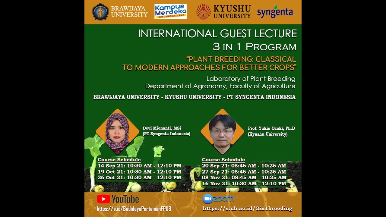 Inter. Guest Lecture 3 in 1 Program-Plant Breeding: Classical to Modern ...