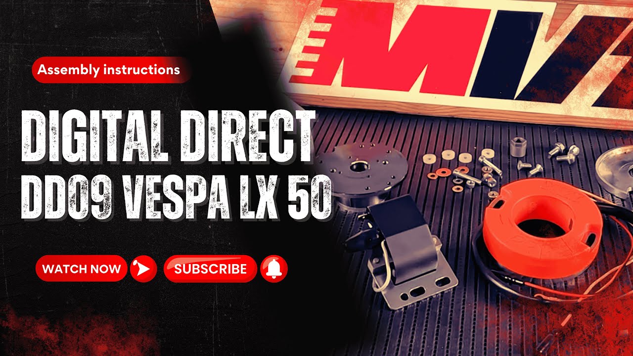 Notice montage allumage MVT Digital Direct DD09 PIAGGIO VESPA 50 LX - YouTube