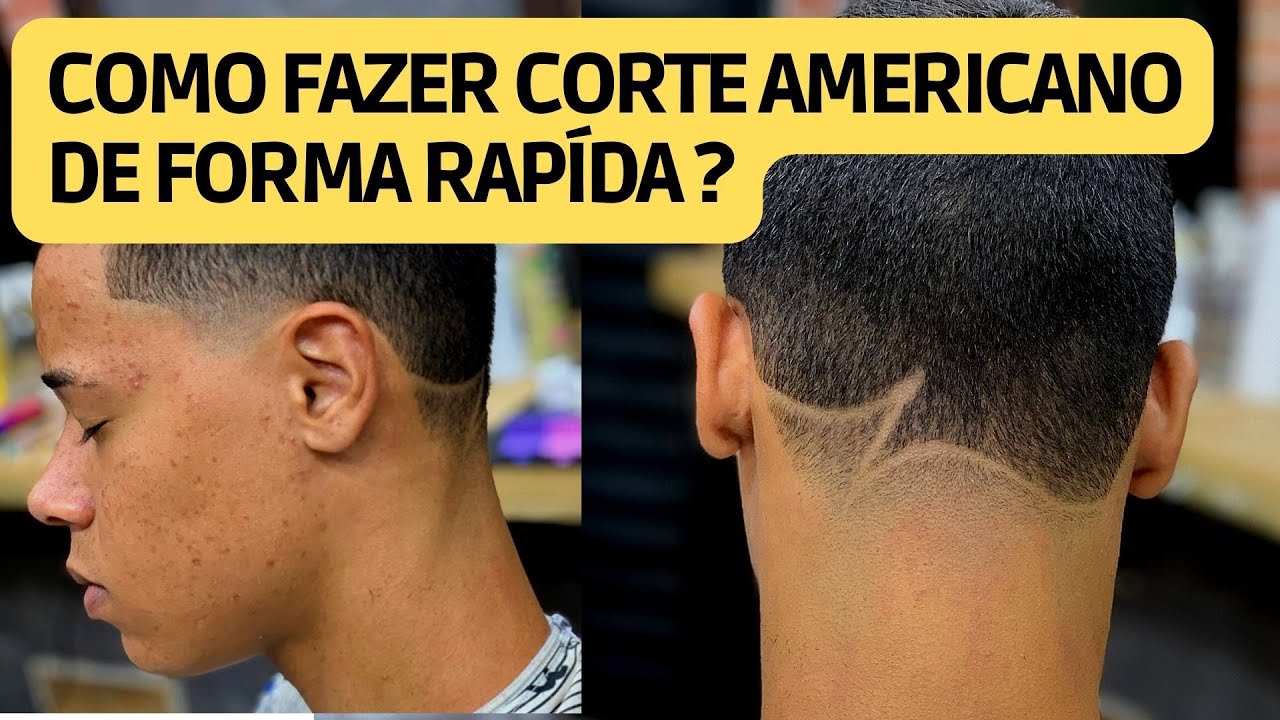 COMO FAZER CORTE CORTE AMERICANO EM 13 MINUTOS - RÁPIDO E FACIL #CORTE ...