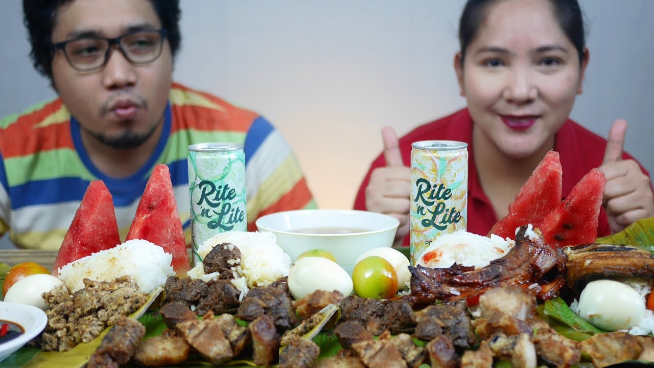 BINALOT SA DAHON LECHON KAWALI, TAPA, SISIG, BANGUS | MUKBANG ...
