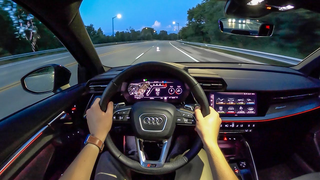 2022 Audi RS 3 - POV Night Drive (Binaural Audio) - YouTube