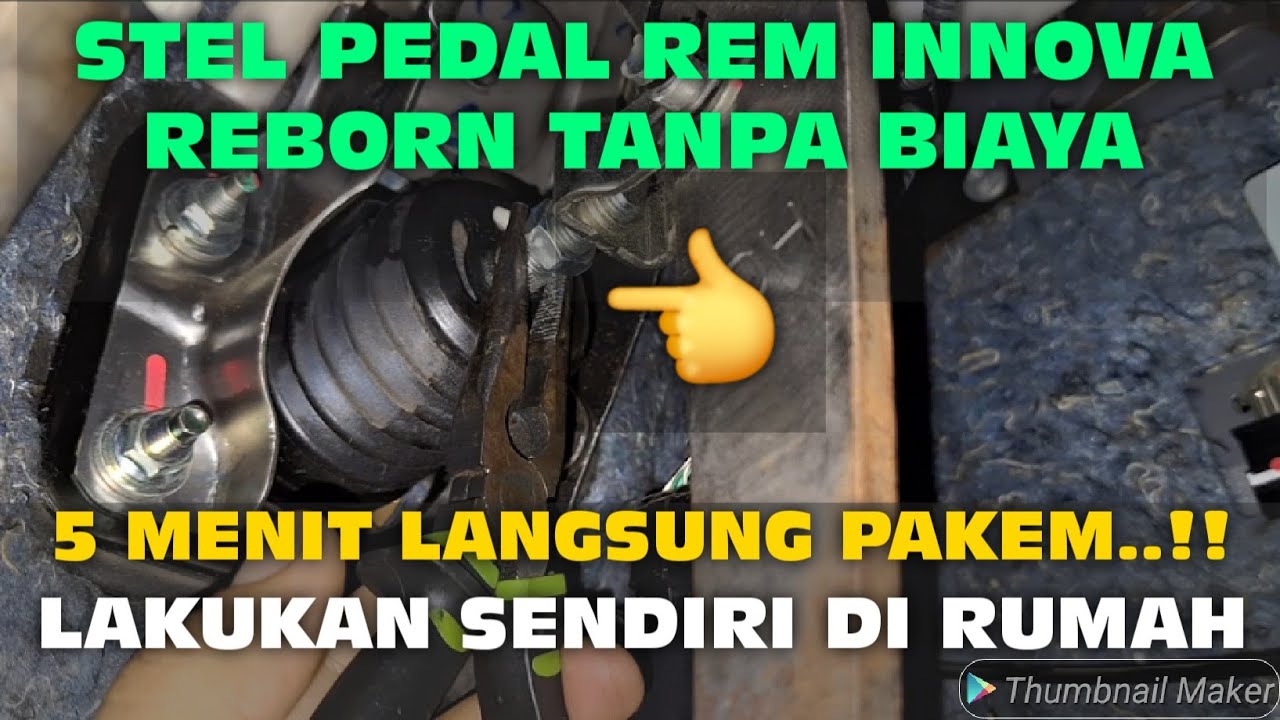 CARA STEL PEDAL REM INNOVA REBORN LANGSUNG PAKEM !! - YouTube
