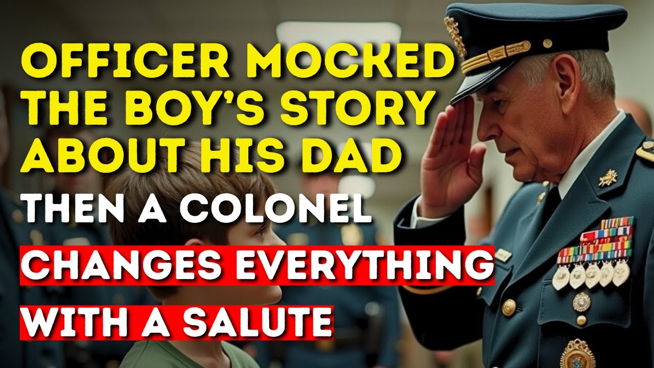 Officer Mocked the Boy’s Story About His Dad — Until a Colonel Walked ...