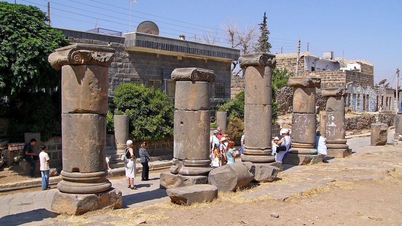 Syria 2005 - Bosra, basaltic city - YouTube